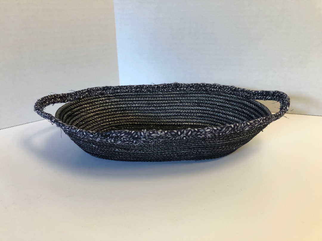 Handmade Oval Rope and Mesh Bowl/basket With Handles - Etsy