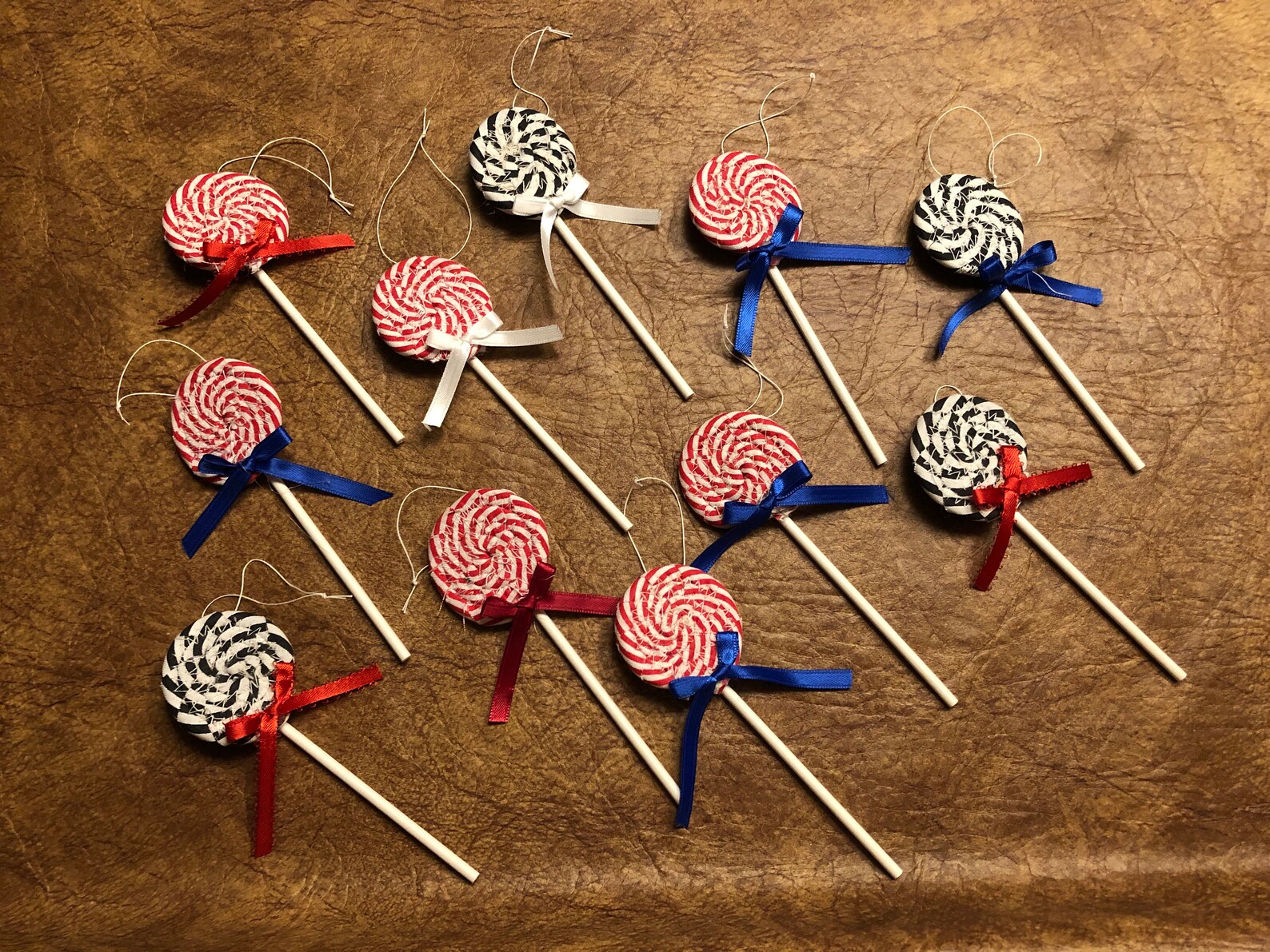 Handmade Wrapped Rope Lollipop Ornaments - Lot of 11 -FREE SHIPPING - Etsy