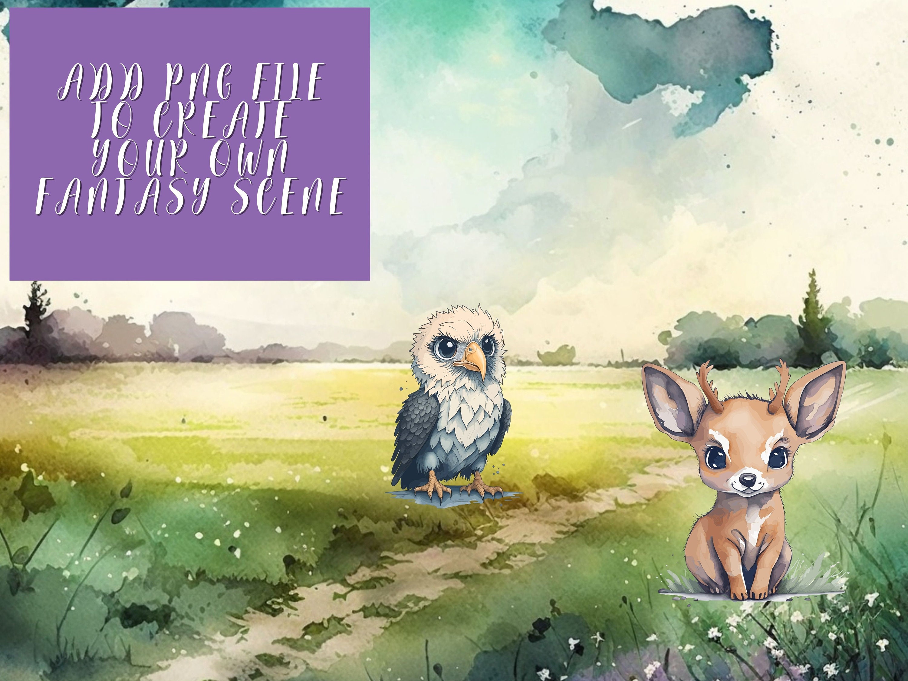 Cute Critters Watercolor Clipart Ultra Bundle 1 | Baby Animals, Nature ...