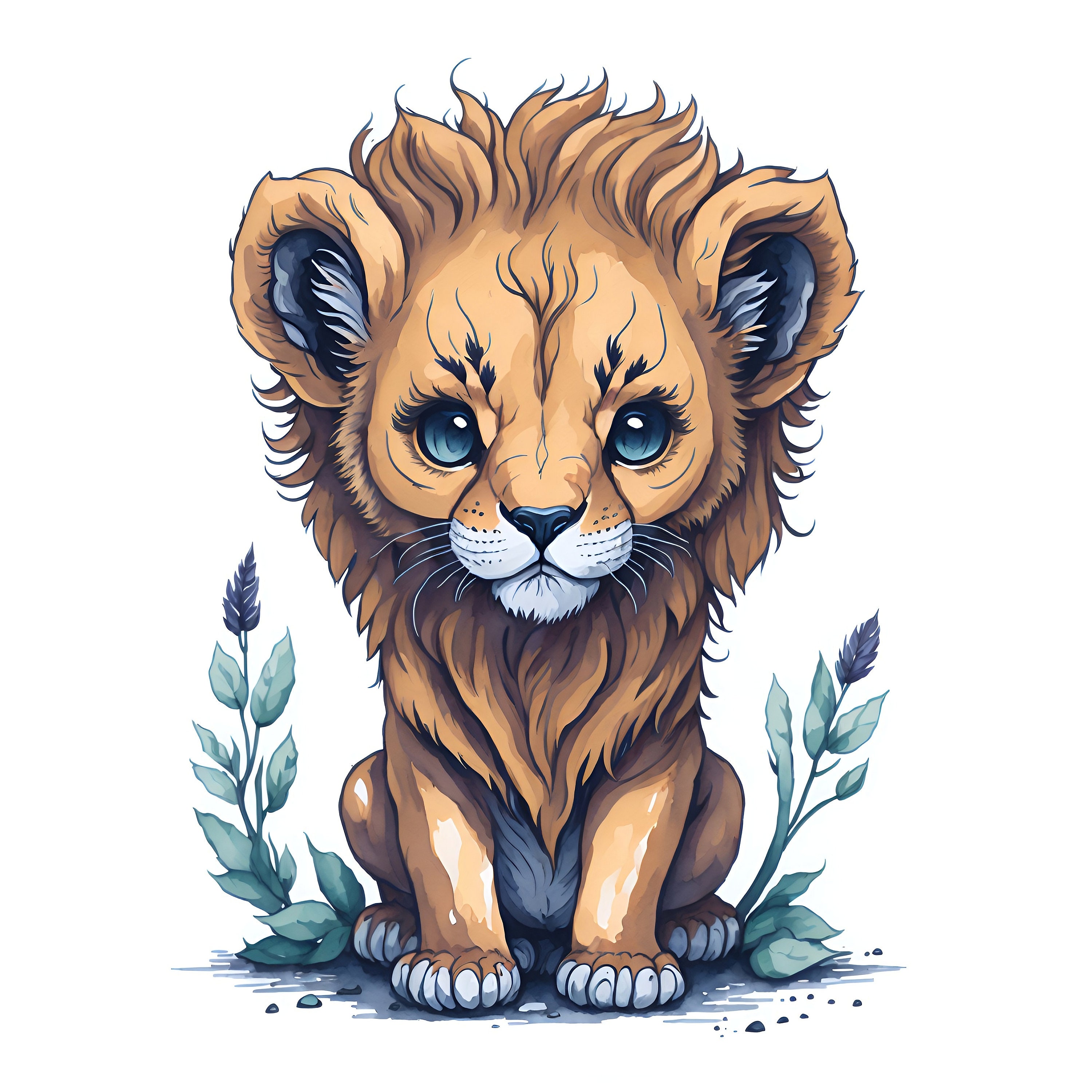 Cute Critters Watercolor Clipart Mega Bundle 1 Baby Animals, Nature ...