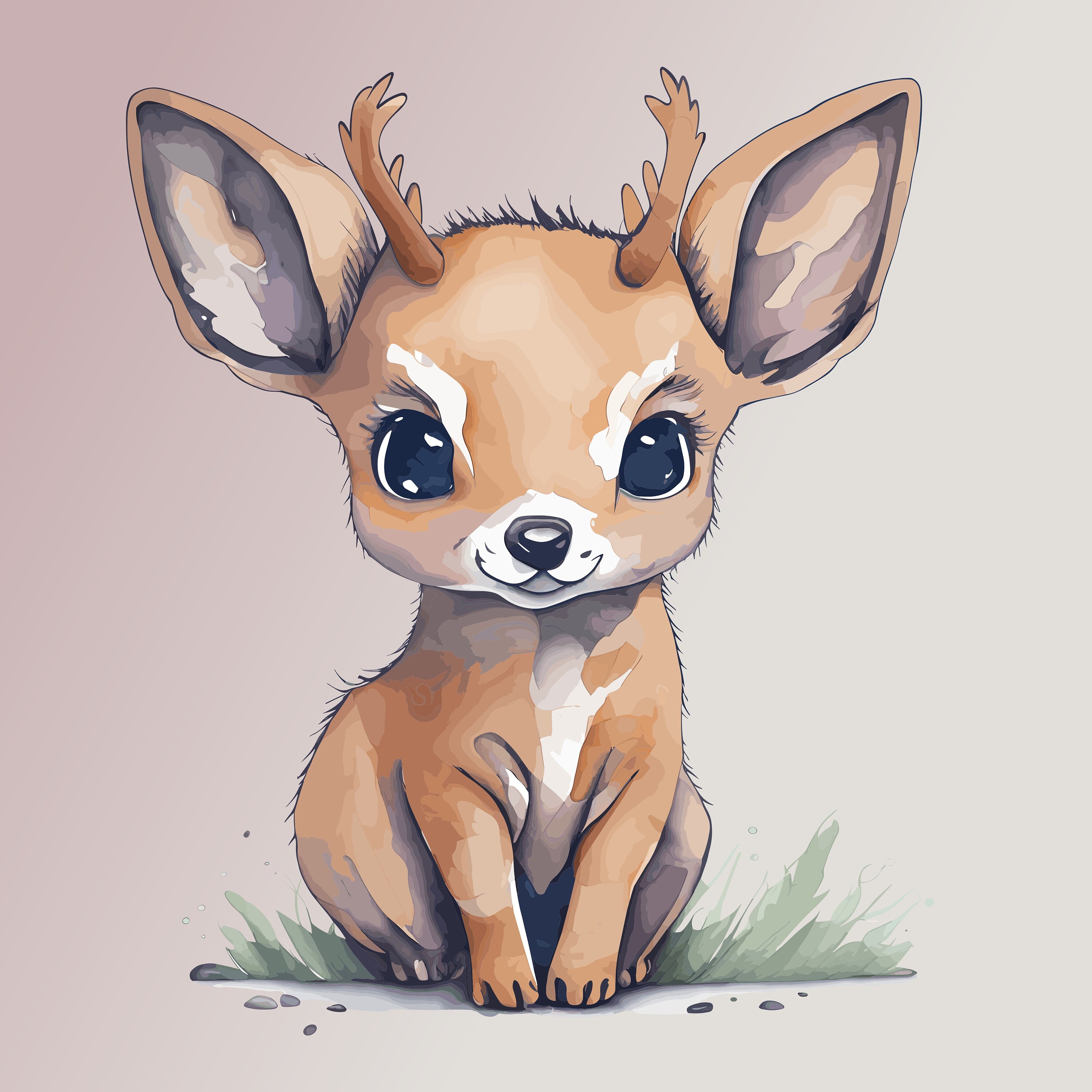 Cute Critters Watercolor Clipart Bundle 3 Baby Animals, Nature, JPEG ...