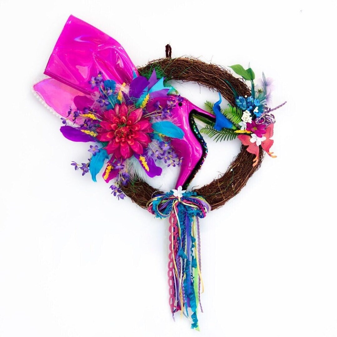 Sweet Stiletto Boot Nectar Wreath | Summer Front Door Decor Extravagant ...