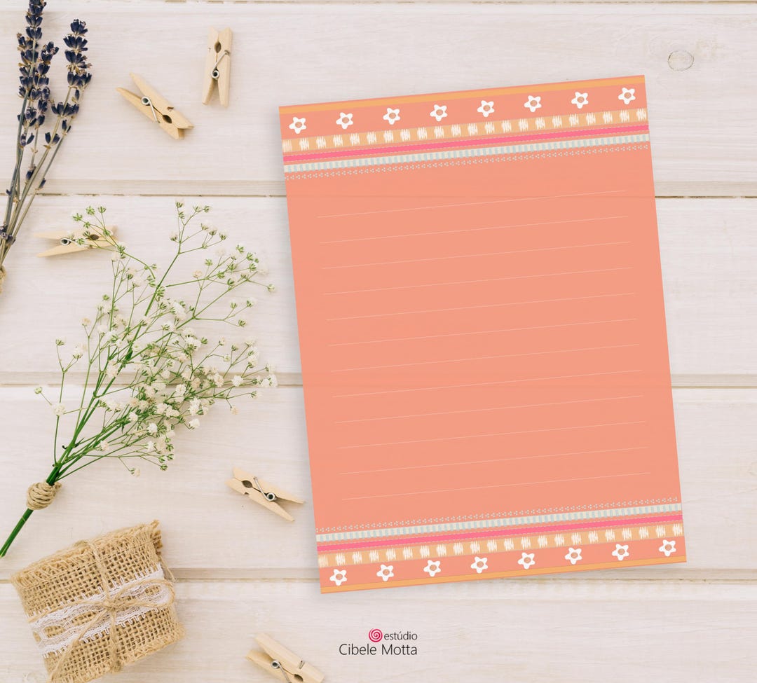 Printable Letter Paper | Bruxas Do Quintal "22" + Envelope Decorado ...