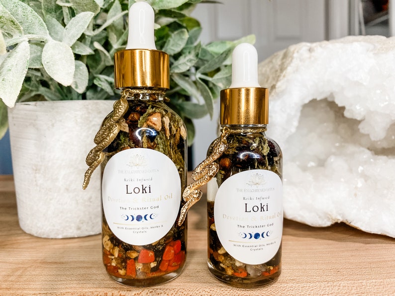 Loki Anointing Devotion Ritual And Spell Oil Honoring Loki Loki Altar Oil Loki Devotional Oil