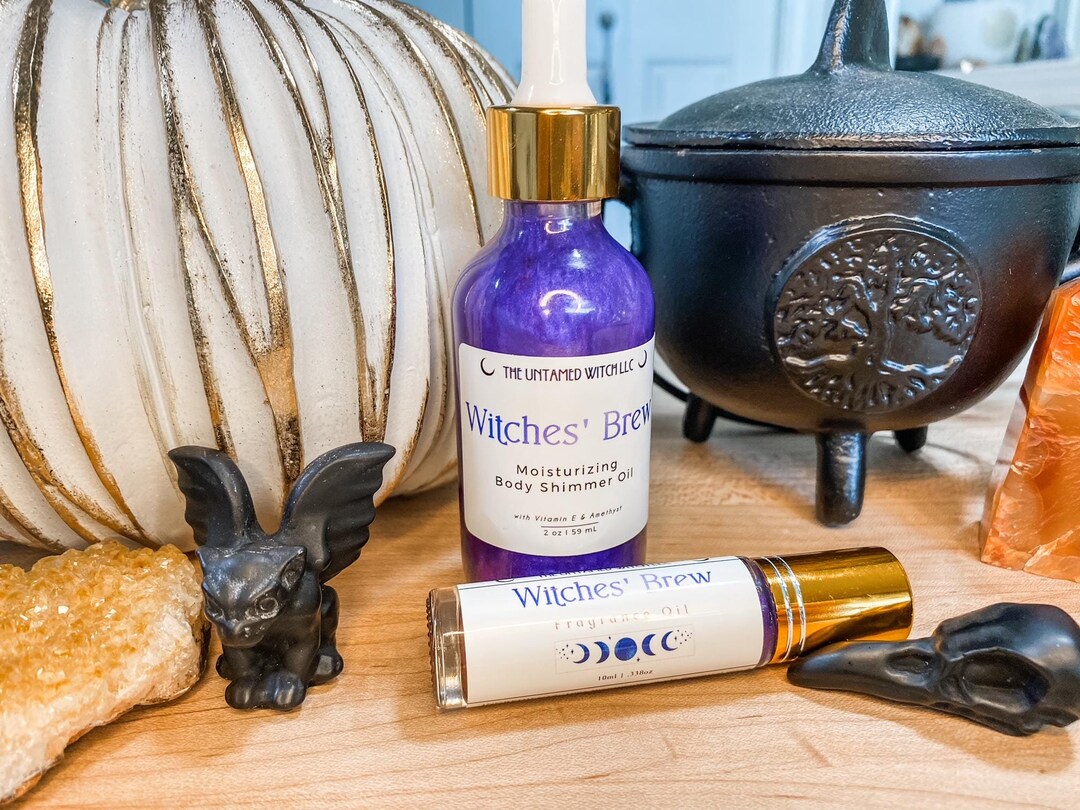 Witches' Brew Shimmer Body Oil and Roller Hydrating & Nourishing Body ...