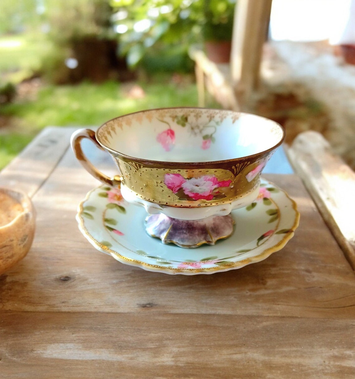 Vintage Victorian Teacup and Saucer Set, Unique Rare Find Collectable ...