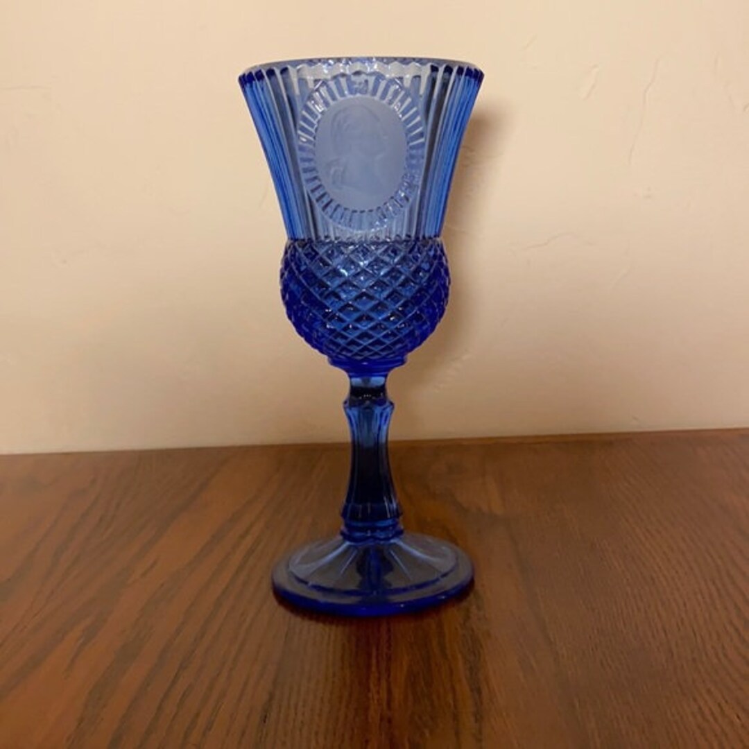Vintage Avon Fostoria Cobalt Blue Goblets - Etsy Vintage Avon Fostoria Cobalt Blue Goblets - Etsy