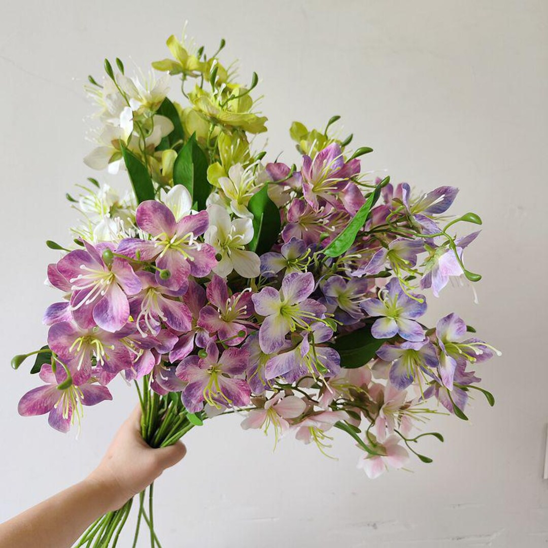 Artificial Jasmine Stem, Realistic Faux Jasmine for Wedding Aisle Decor ...
