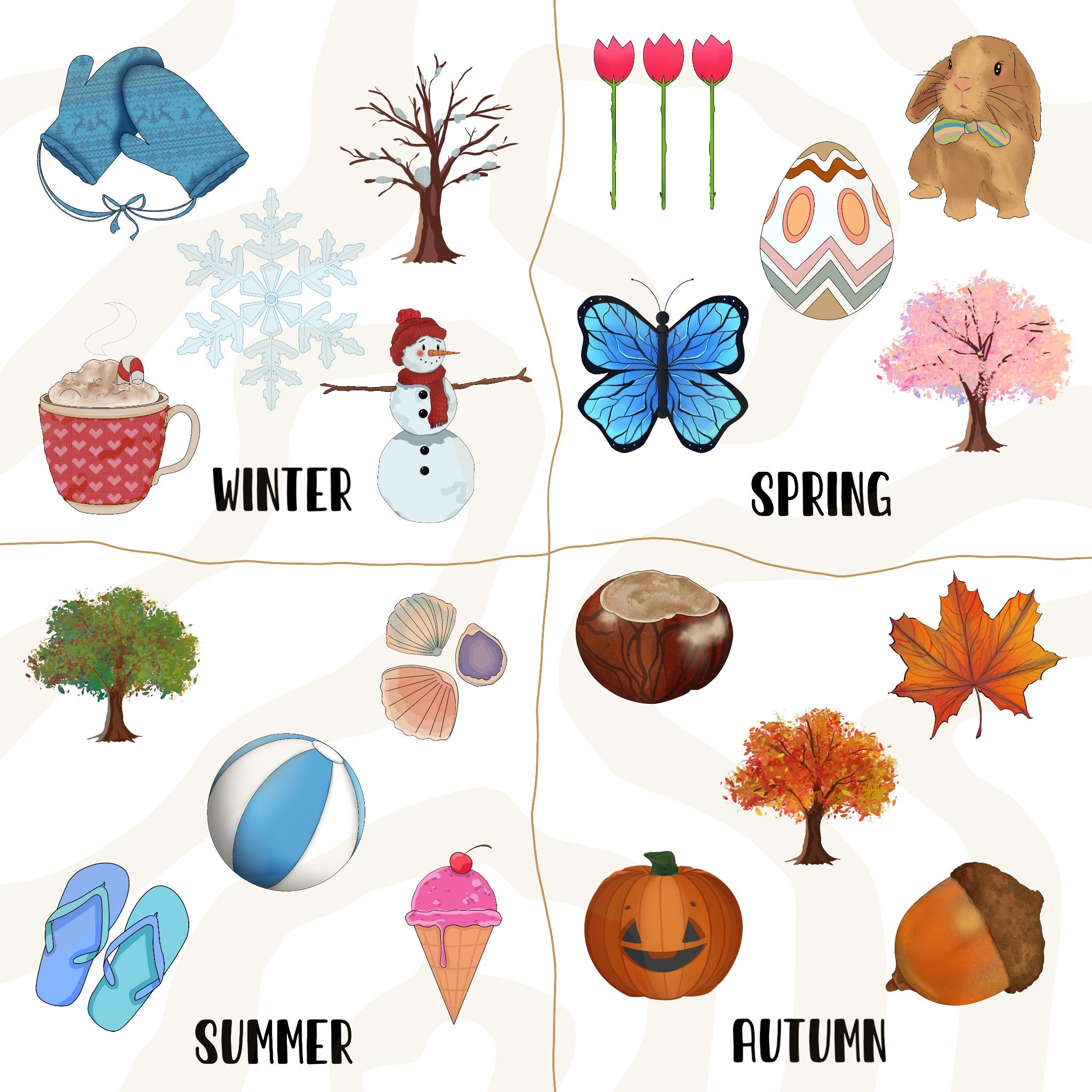 Season Set PNG Bumper Pack | Digital Download | Arts and Crafts ...