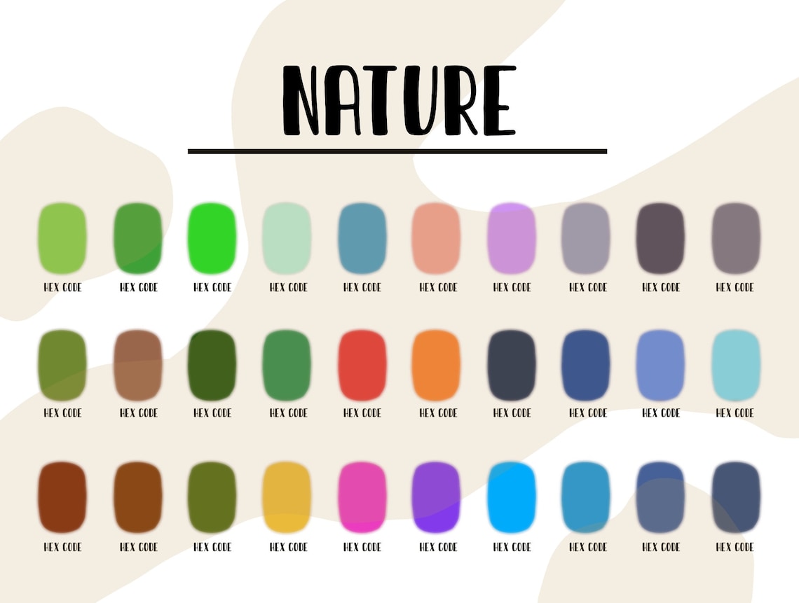 180 Procreate Palette Swatches - Downloadable | HEX Codes Included - Etsy