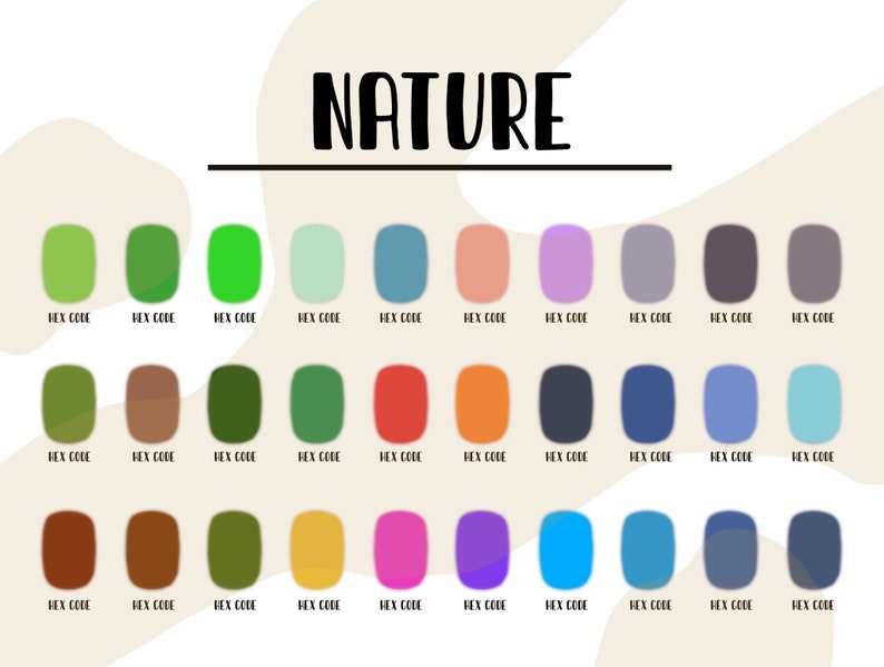 180 Procreate Palette Swatches Downloadable Hex Codes Included Etsy
