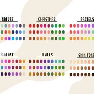 180 Procreate Palette Swatches - Downloadable | HEX Codes Included - Etsy