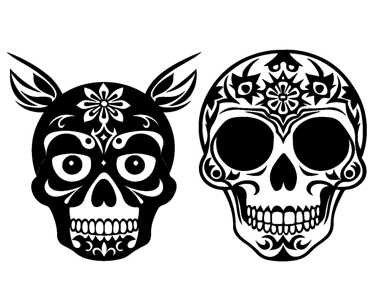 21 Skull Svg Bundle Skull Png Files Sugar Skulls Svg Skull - Etsy