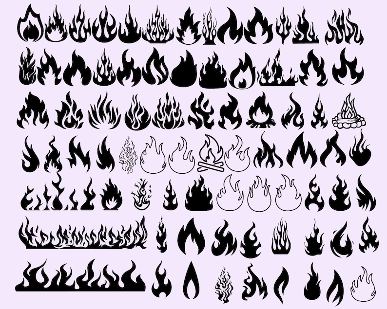 80 Fire Svg,fire Svg,dxf,fire Flames,svg Bundle,fire Ball,cricut ...