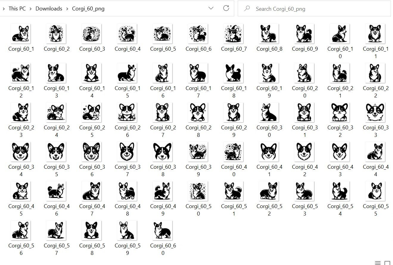60 Corgi SVG, Dog Clipart, Corgi PNG, Moth SVG Bundle, Corgi Line ...