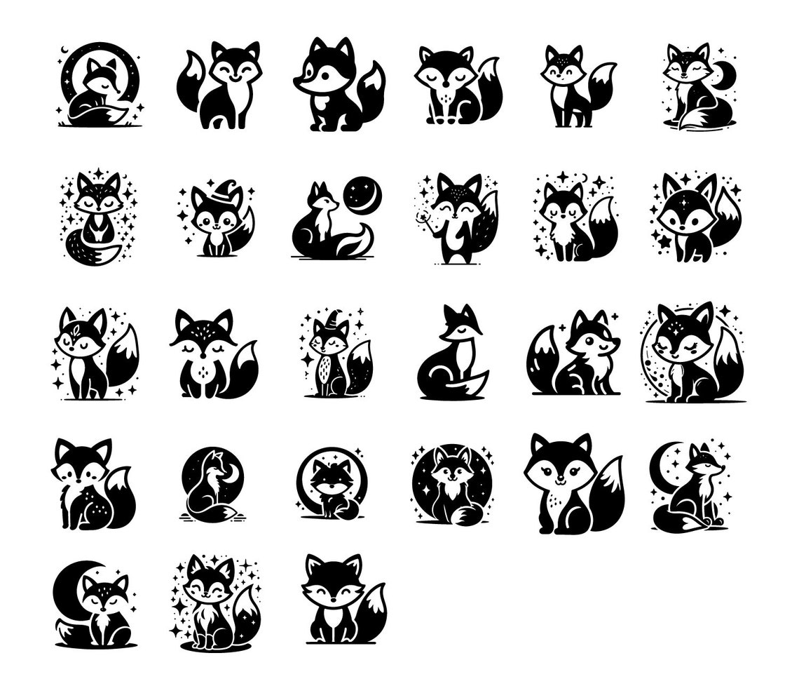 27 Cute Fox SVG, Fox Outline SVG, Woodland Animals Svg, Cute Fox Svg ...