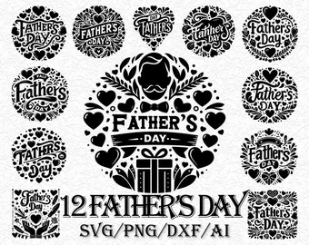 Happy Father's Day Svg Bundle, Best Dad Ever Svg, Super Dad Svg, Papa ...