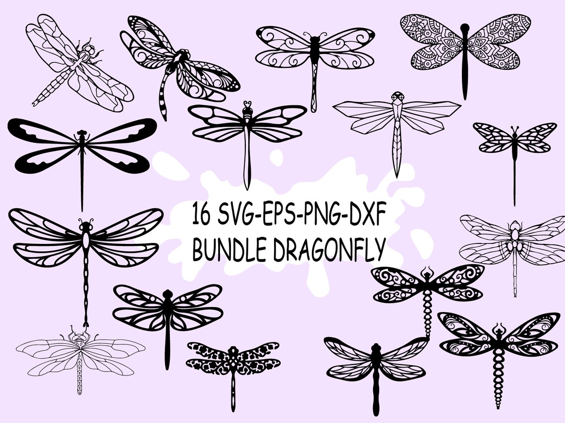 Dragonfly SVG Dragonfly Bundle SVG Files Dragonfly SVG - Etsy