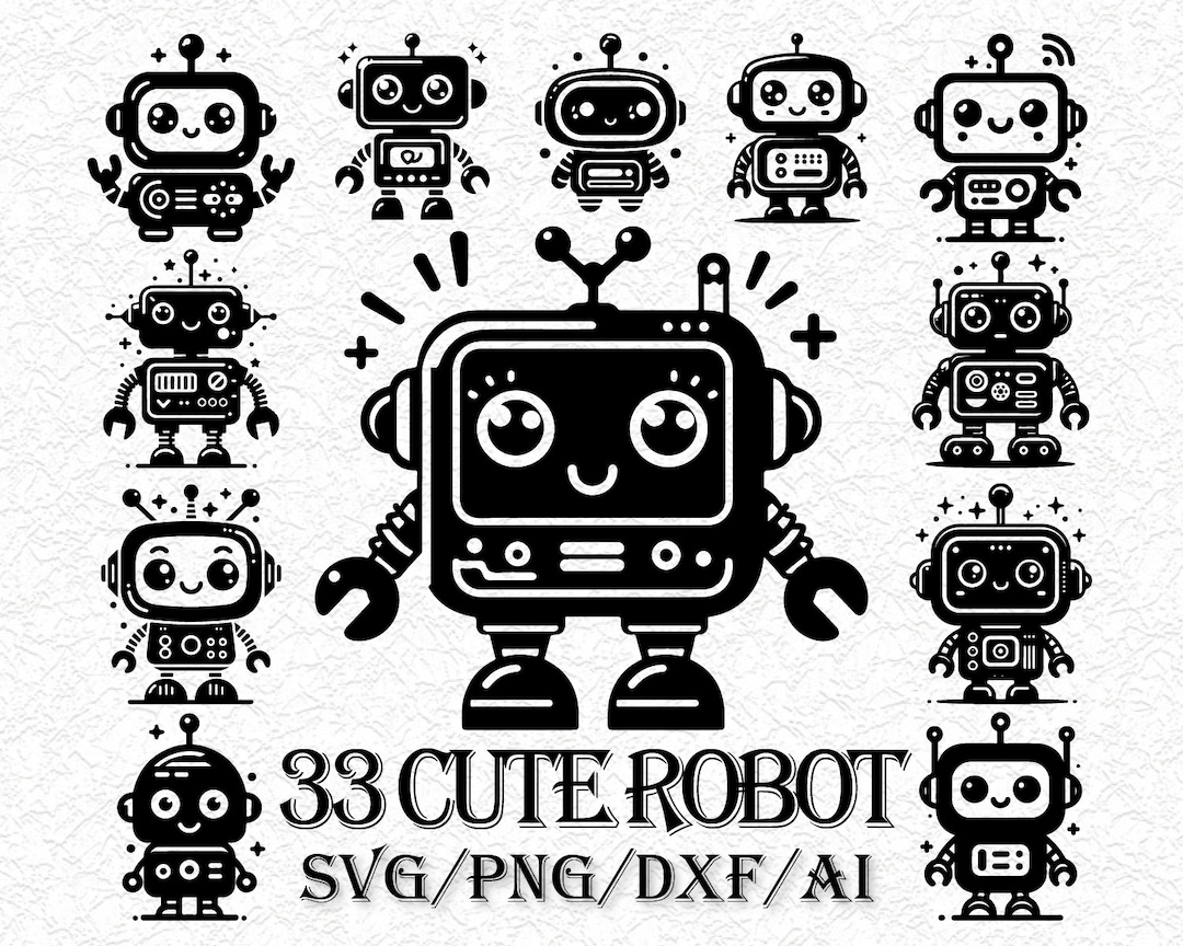 33 Cute Robot SVG Bundle, Robot Svg, Cute Robot Png, Robot Cut File ...
