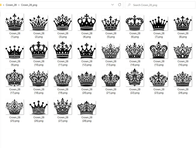28 Royal Crown SVG Elegant Tiara Clipart Luxury King and Queen Crown ...