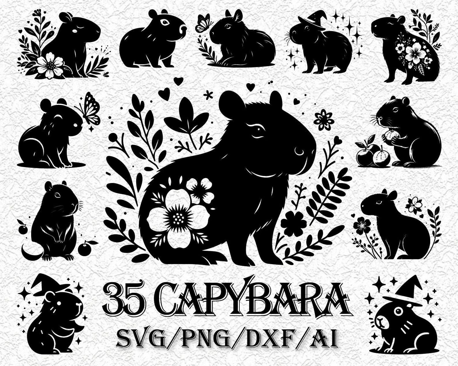 35 Capybara Svg, Cute Capybara Png, Capybara Silhouette Shirt Design ...