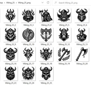 25 Viking Ultimate SVG PNG Bundle, Vector Files for Laser Cutting ...
