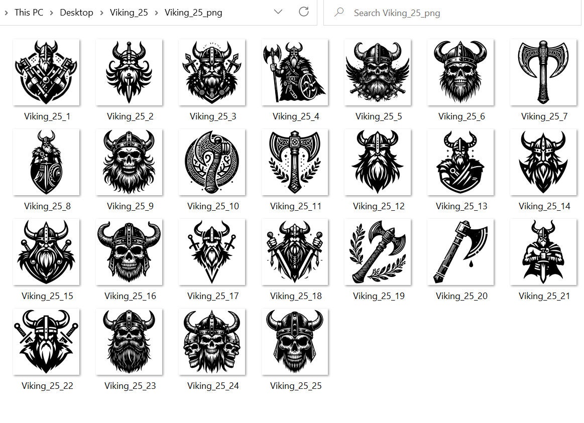 25 Viking Ultimate SVG PNG Bundle, Vector Files for Laser Cutting ...