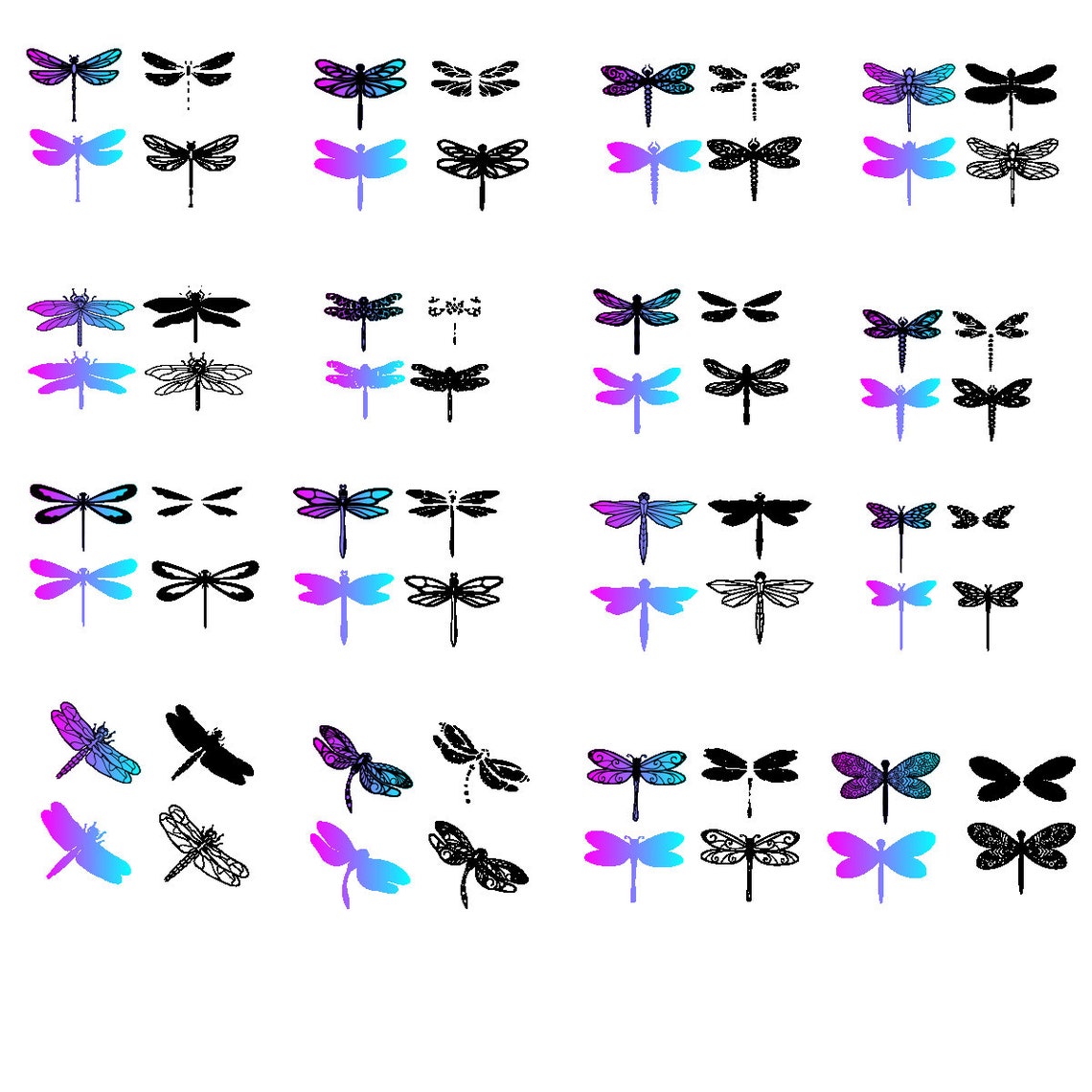 Dragonfly SVG Dragonfly Bundle SVG Files Dragonfly SVG - Etsy