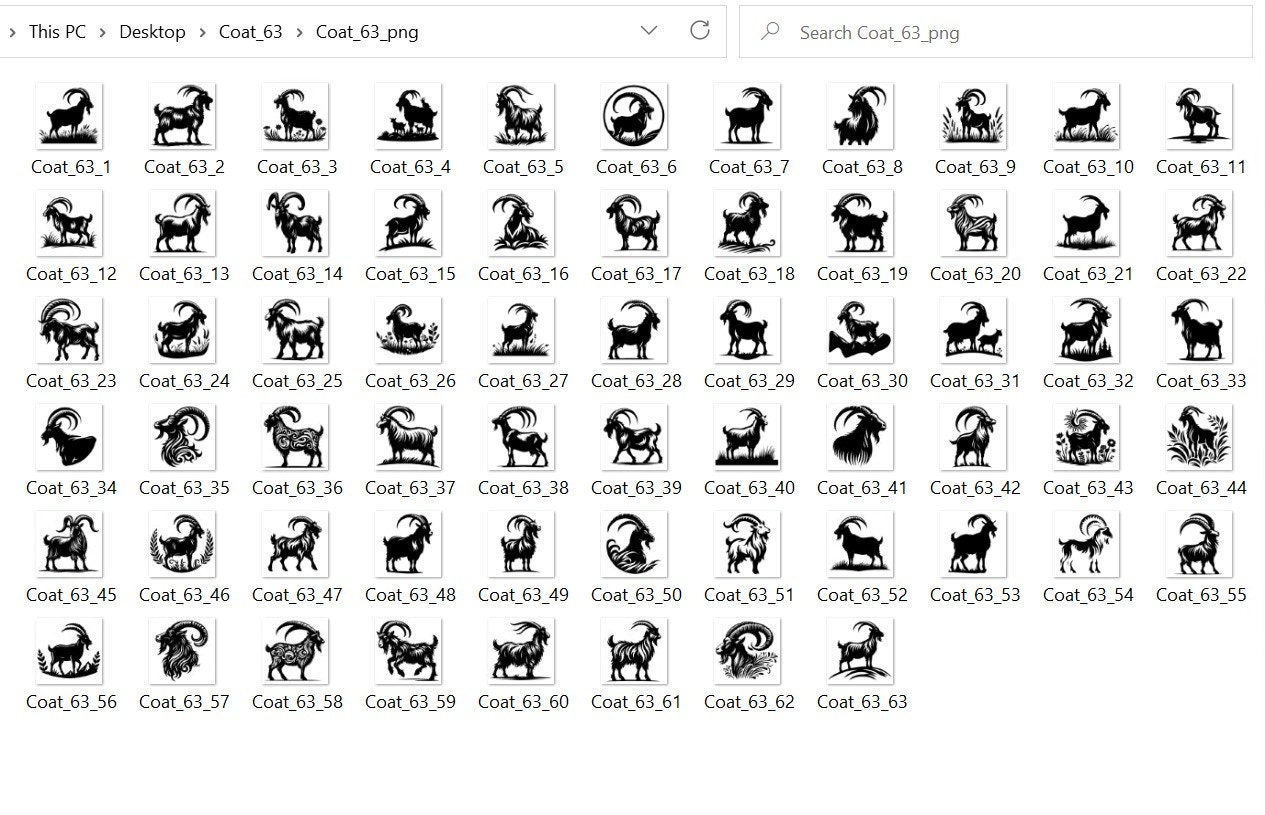 63 Goat SVG Clipart Bundle, Line Drawing, Cut File (png, Ai, Dxf, Dwg ...