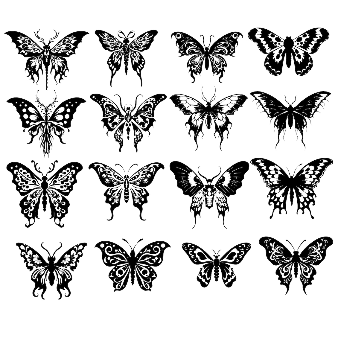 16 Moth SVG Bundle, Moths Clipart, Moth PNG, Moth Line Drawing, Cut ...