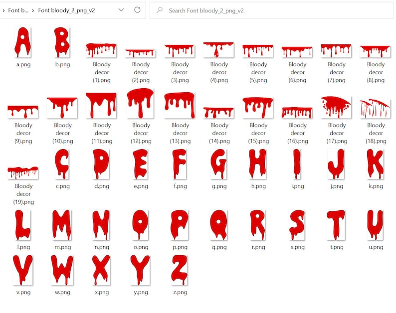 Bloody FONT SVG, Bloody Letters Svg, Bloody Clipart, Bloody Alphabet ...