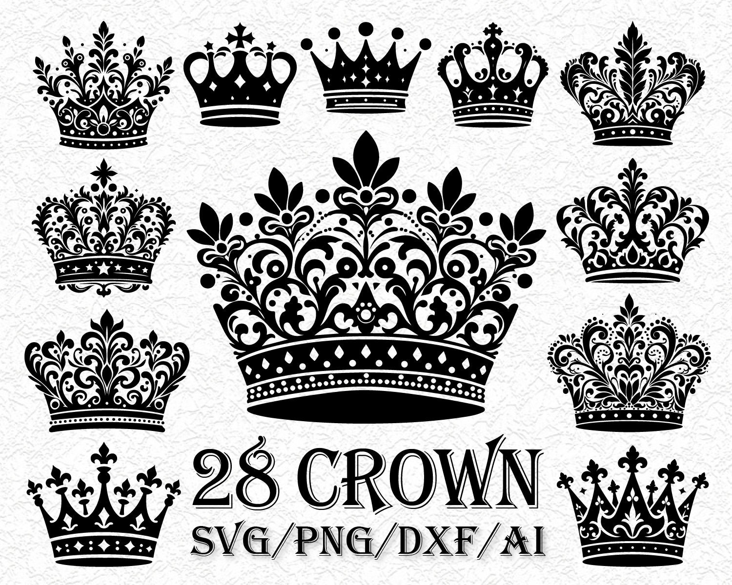 28 Royal Crown SVG File, King Crown SVG, Queen Crown SVG, Princess ...