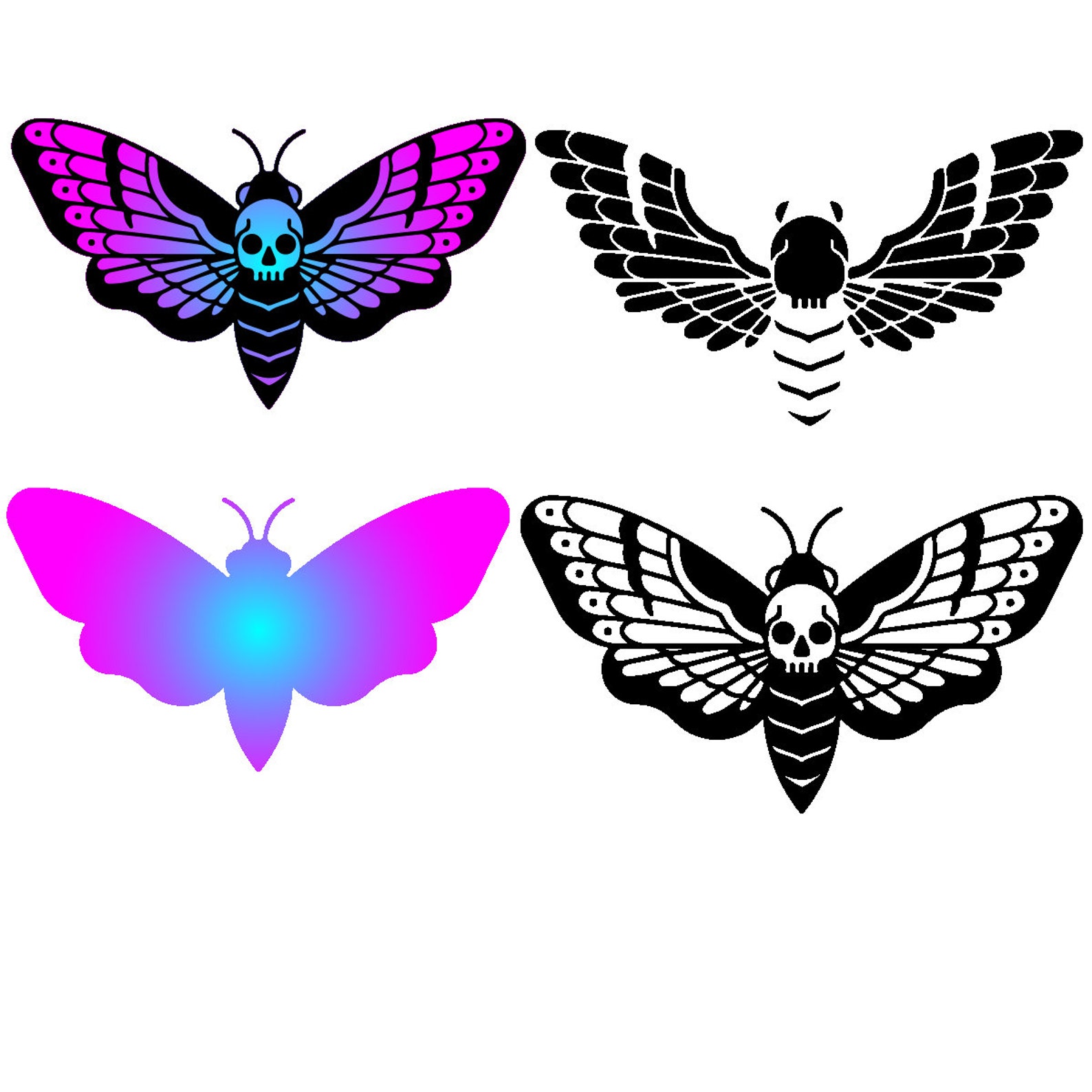 Moth SVG, Moths Clipart, Moth SVG Bundle, Moth Line Drawing, Cut File ...