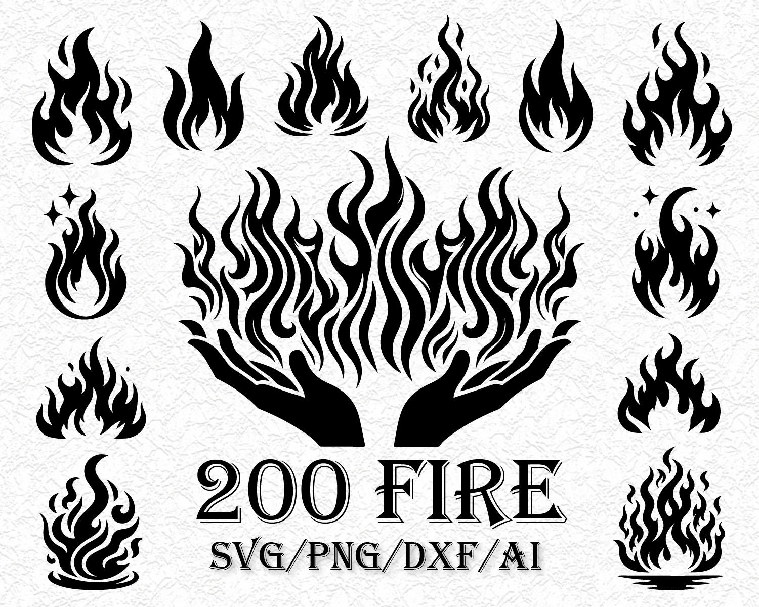 200 Fire Svg,fire Svg,dxf,fire Flames,svg Bundle,fire Ball,cricut ...