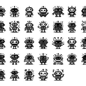 33 Cute Robot SVG Bundle, Robot Svg, Cute Robot Png, Robot Cut File ...