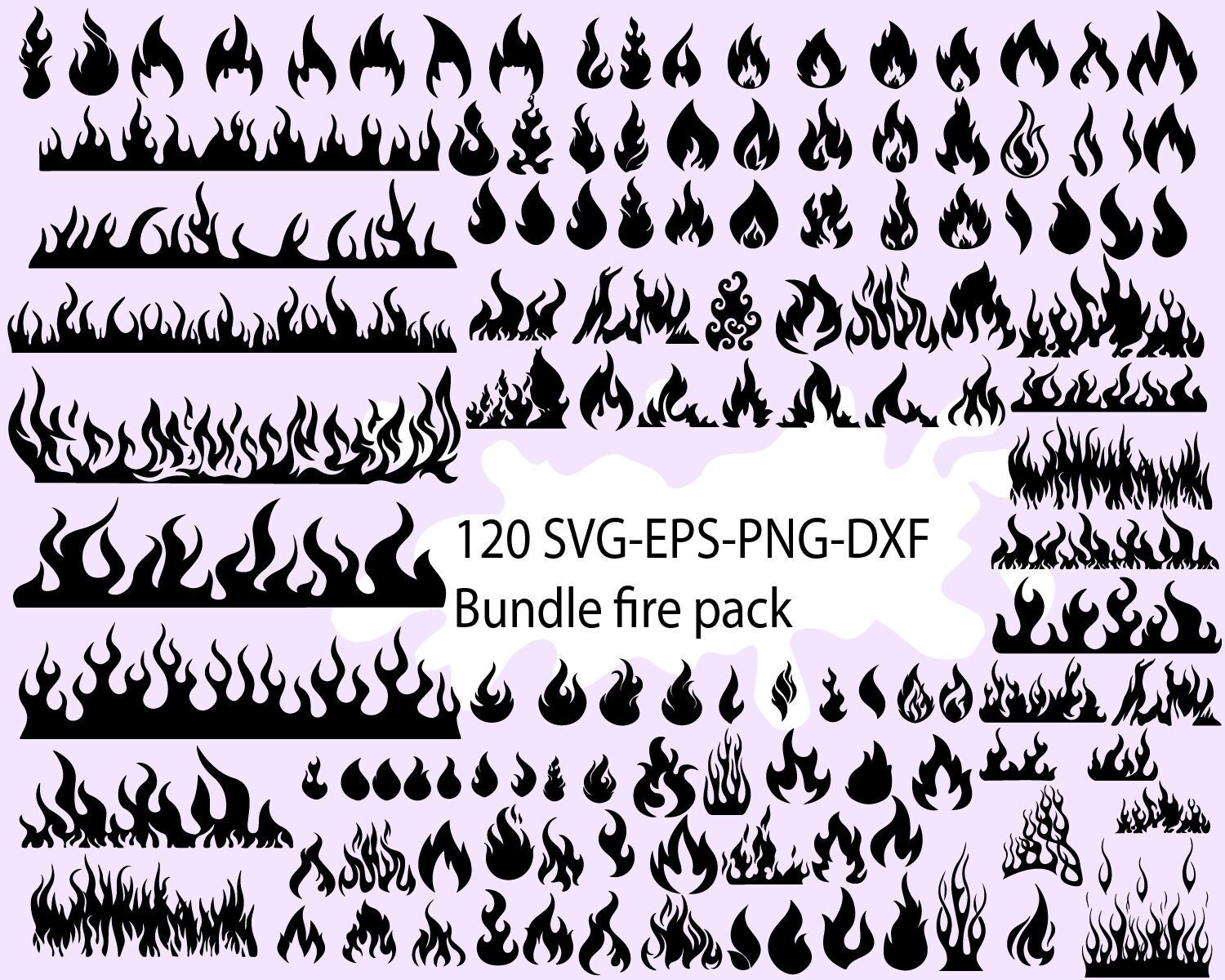 120 Fire Svg,fire Svg,dxf,fire Flames,svg Bundle,fire Ball,cricut ...