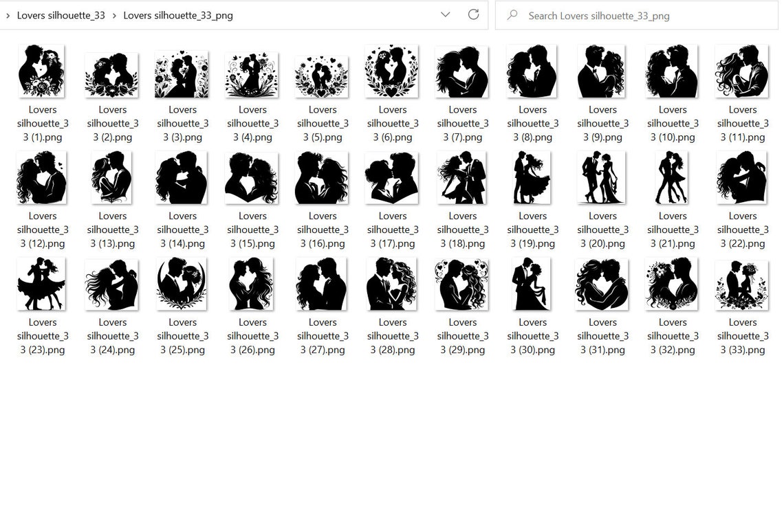 Lovers Silhouette SVG Bundle, Anniversary Cut Files (ai, Dxf, Dwg, Png ...