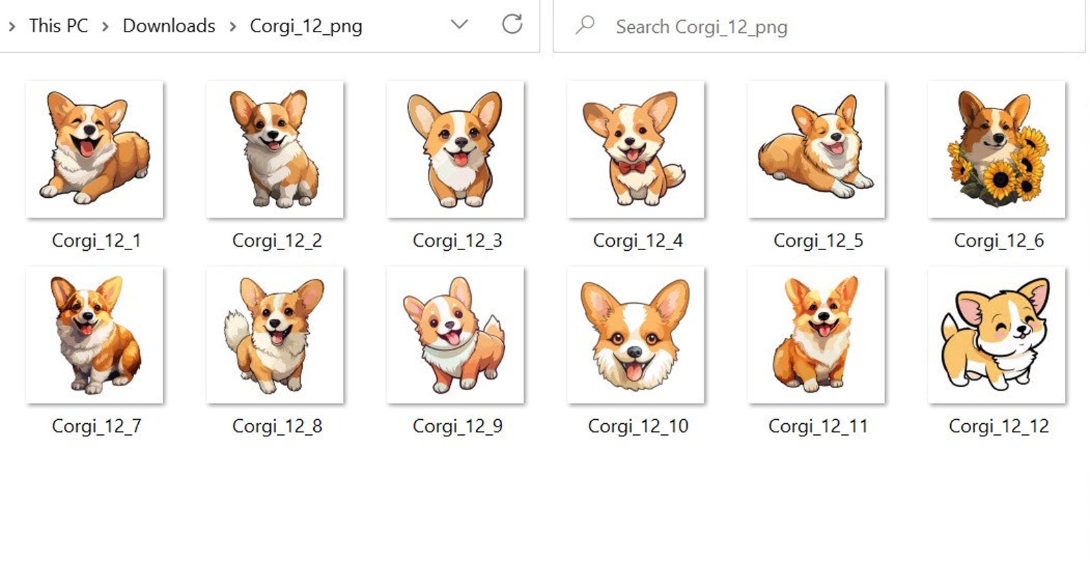 12 Corgi SVG Bundle Cute Dog Cut File for Cricut Silhouette Funny Puppy ...