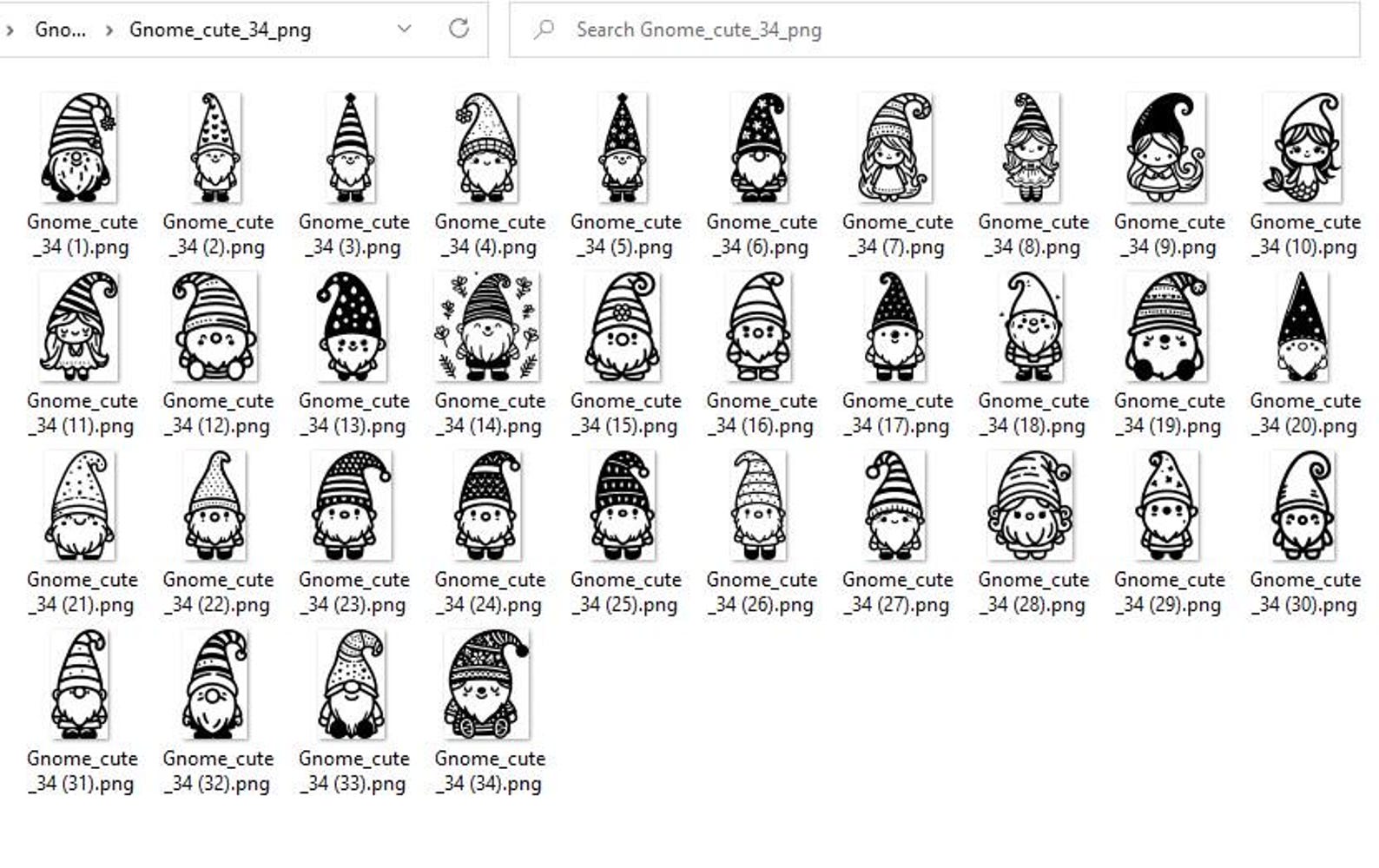 Cute Garden Gnome SVG Bundle, Nordic Vector Graphics (digital Download ...