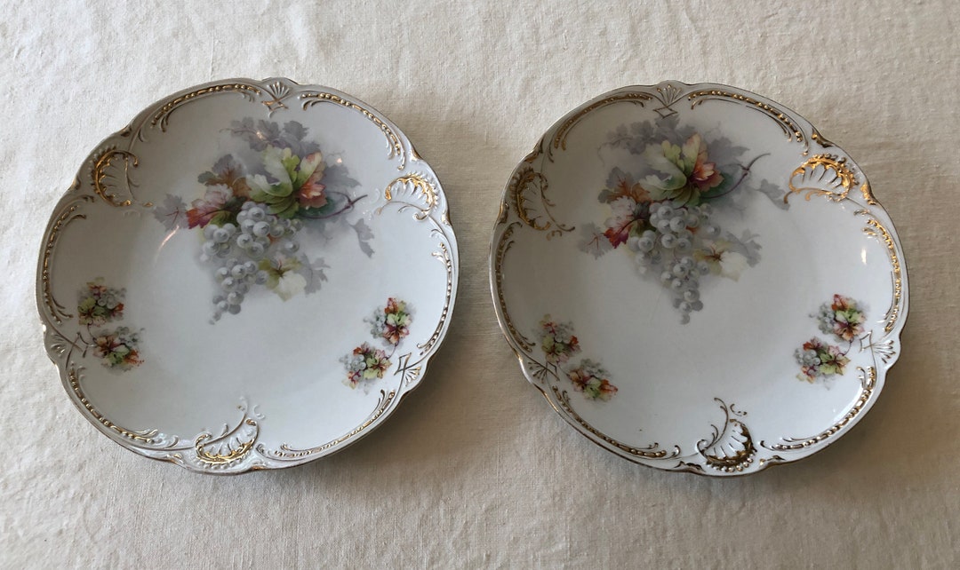 Lot of 2 P.K. Silesia Porzellanfabrik Koenigszelt Porcelain Plates ...