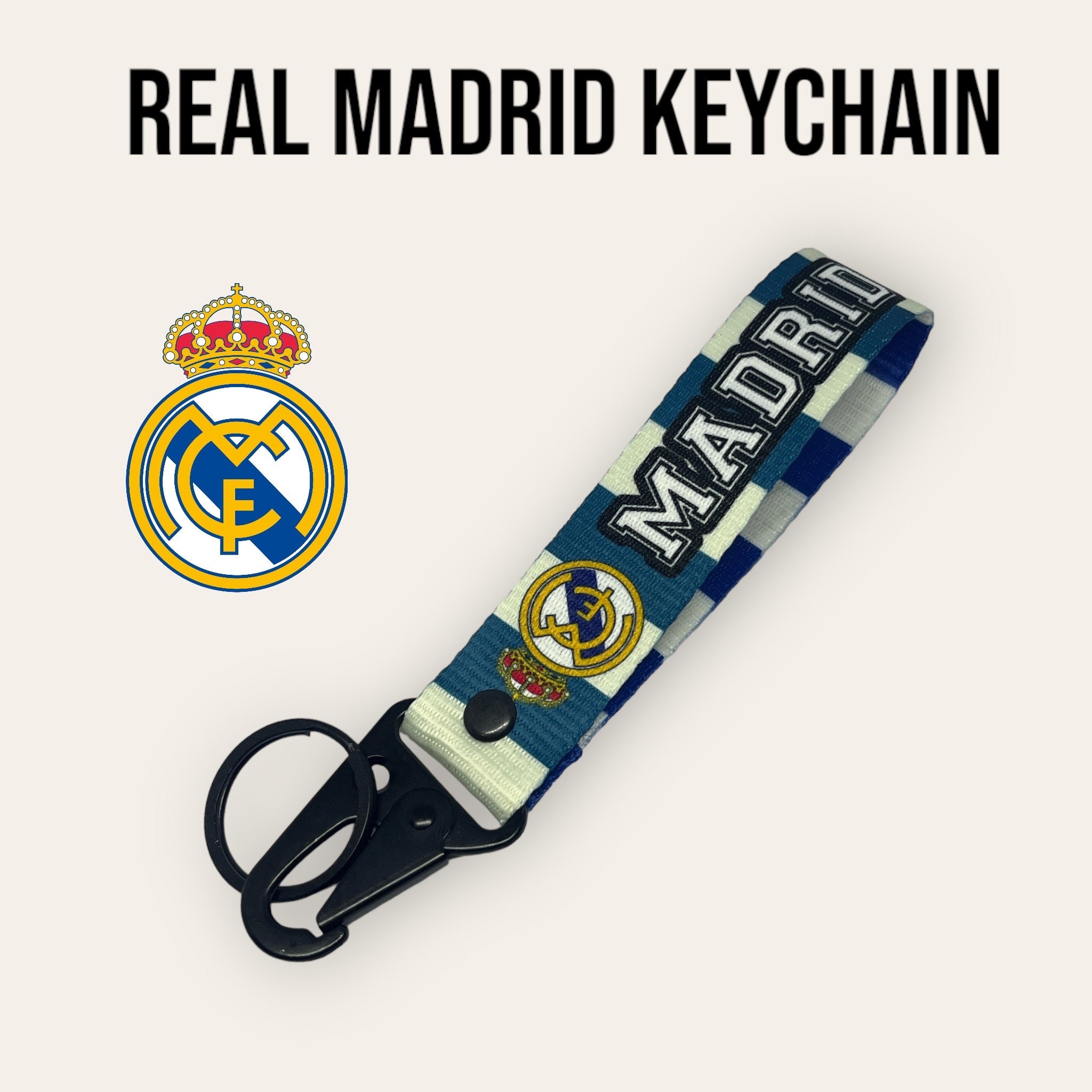 Real Madrid Football Team Fabric Keychain, Special Gift, Handmade Gifts ...
