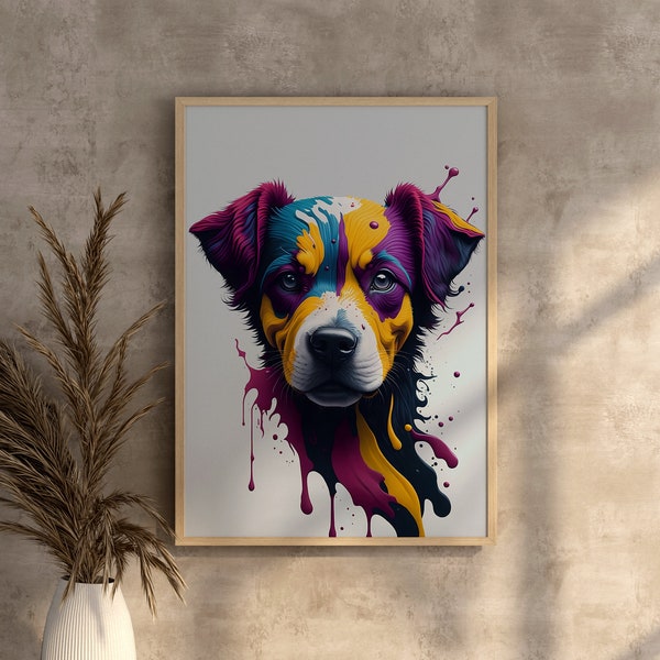 Dog Splash Painting - Etsy
