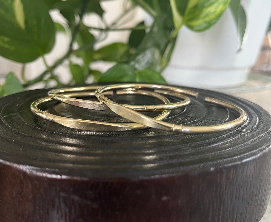 Adjustable Solid Brass Cuff / Bracelet - Etsy