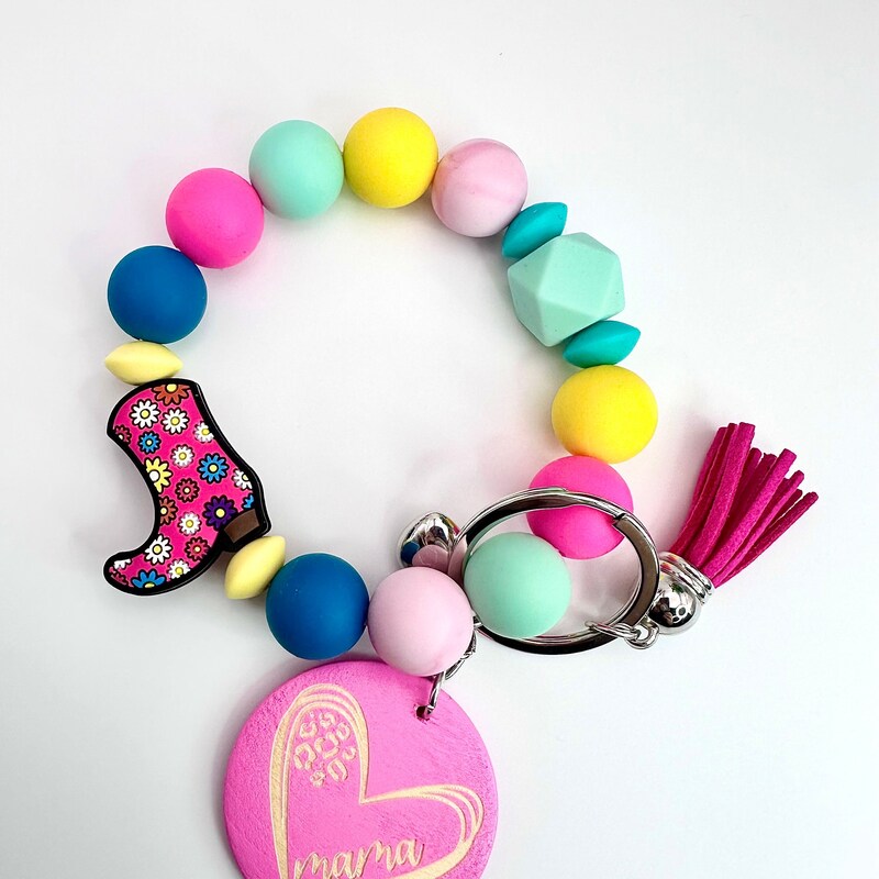 Cowgirl Boot Keychain - Etsy