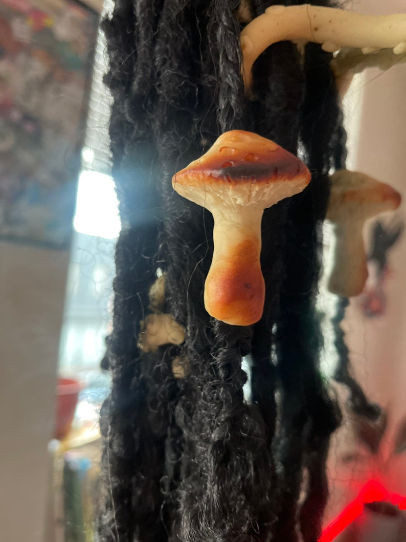 Jumbo Mushroom Loc Bead Dreadlock Accessory / Loc Jewelry / Dread Bead ...