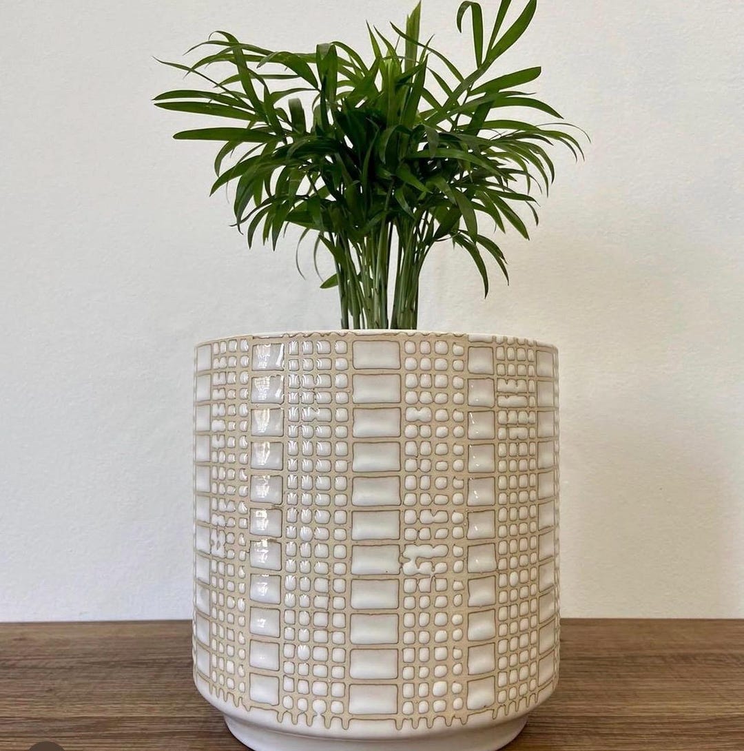 Beige Ceramic Pot - Etsy