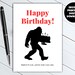 Printable Bigfoot Birthday Card | Instant Digital Download | Funny 5X7 ...