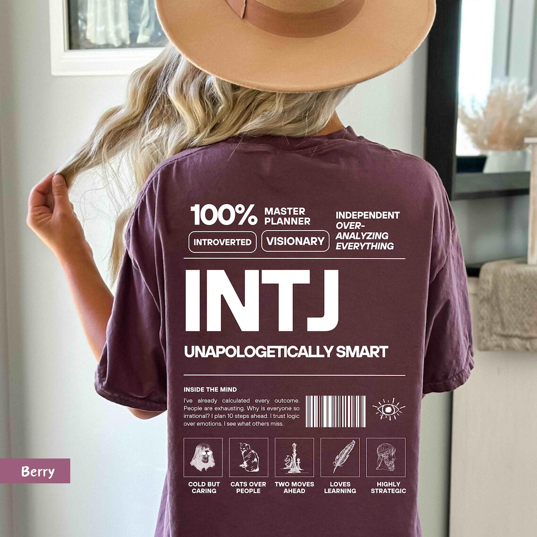 INTJ Shirt, Intp Mens Shirt, INTJ Shirt, Mbti, Personality Type, Myers ...