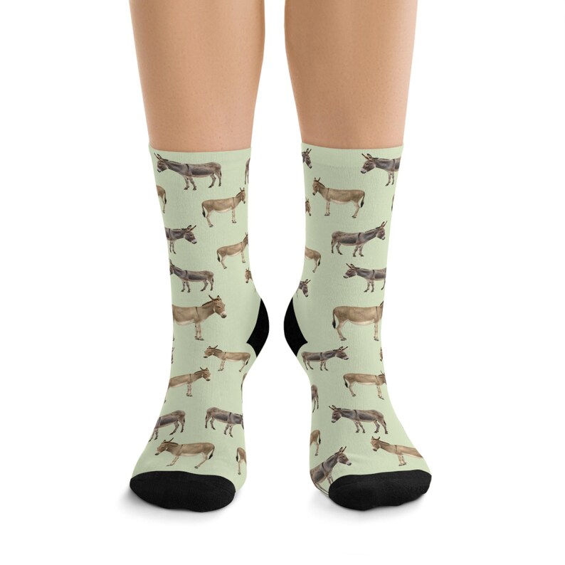 Donkey Socks, Silly Crew Socks, Donkey Gifts, Funny Donkey, Gift for ...