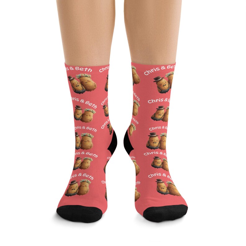 Custom Name Potato Couple Socks • Cute, Funny & Romantic Gift • Great ...
